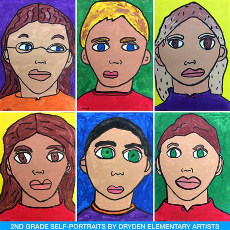 Second Grade Self Portraits Dryden Art
