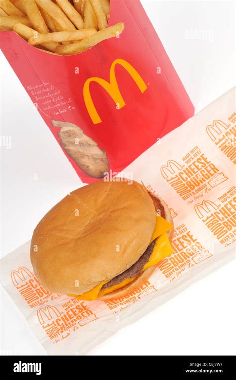 Mcdonalds Cheeseburger And Fries