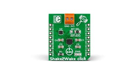 mikroe 1942 mikroelektronika shake2wake click accelerometer sensor
