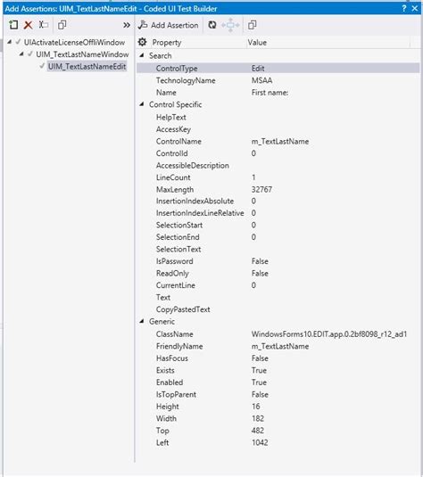 C What Are Search Control Specific And Generic In Coded Ui Test