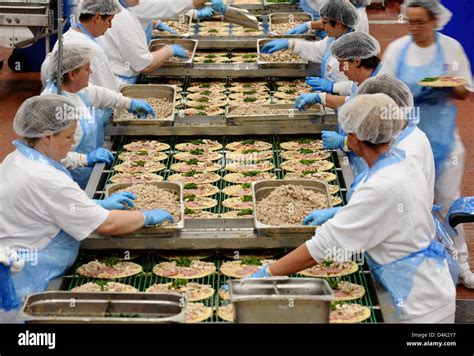 The Frozen Pizza Production Line Of German Company Dr Oetker In