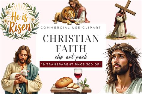 Beautiful Christian Faith Clip Art Set