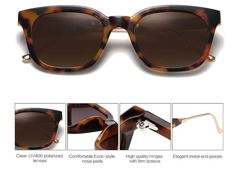 Sojos Classic Square Polarized Sunglasses For Women Men Retro Trendy