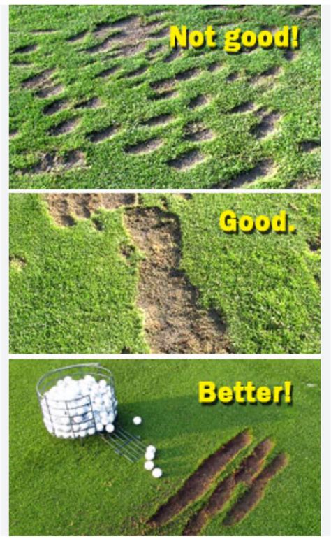 Highlands Country Club Agronomy Divot Patterns On The Practice Tee