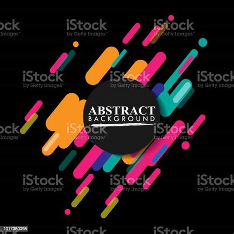 추상적인 기하학적 배경입니다 화려한 이미지입니다 현대적인 스타일과 추상화 컬러로 다양 한 둥근된 모양을 만든다 벡터 일러스트입니다 구도에 대한 스톡 벡터 아트 및 기타