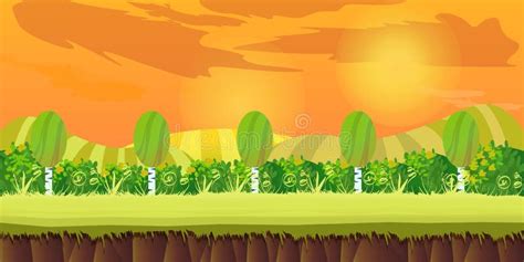 Game Background 2d Application Vector Design Tileable Horizontally Size 1024x512 Ready For