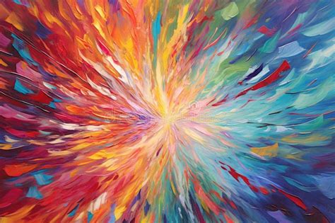 Burst Of Abstract Colors Radiating From A Central Point Evoking A Sense Of Energy And Vitality