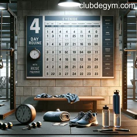Rutina De 4 Días Con Frecuencia 2 Actualizado Club De Gym