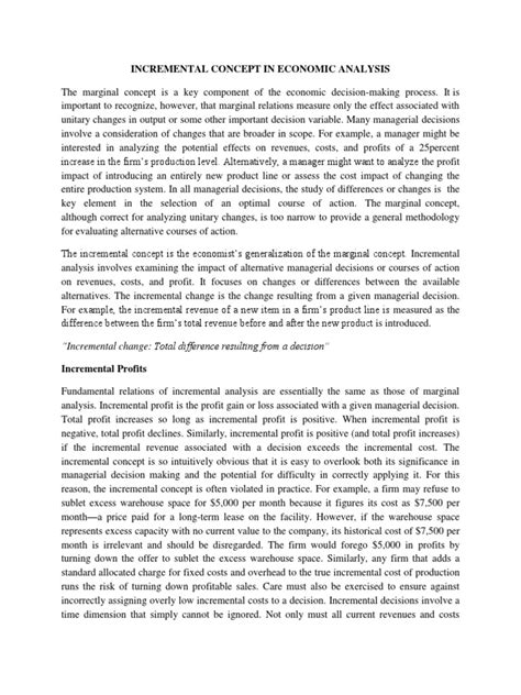 Incremental Analysis Pdf Profit Accounting Loans