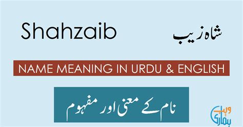 Shahzaib Name Meaning Shahzaib Origin Popularity And History