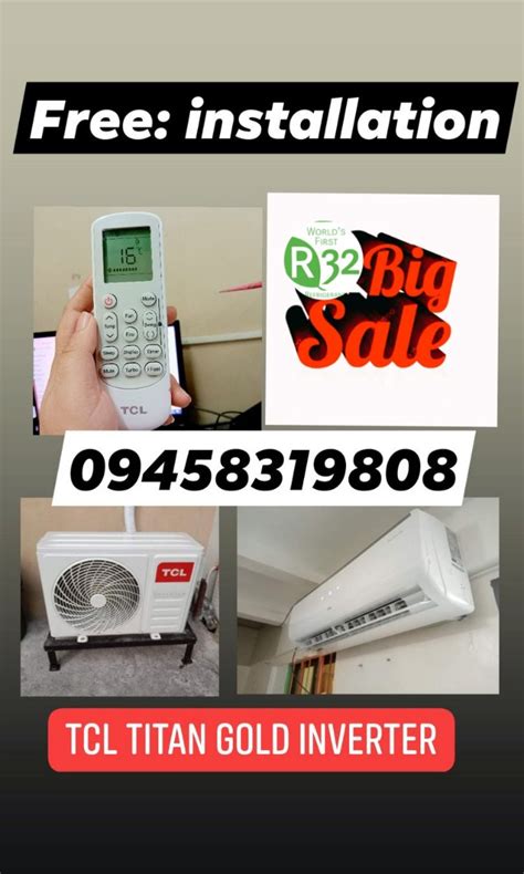 Tcl Split Type Aircon Inverter TV Home Appliances Other Home Appliances On Carousell