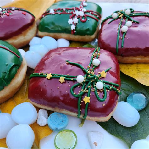Christmas Donuts Green Square Jarams Donuts Online Store