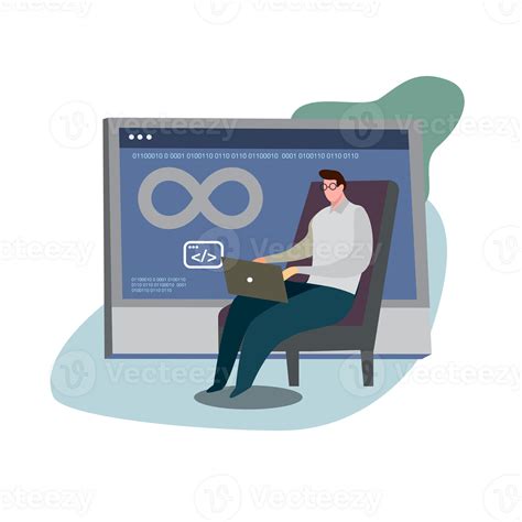 Business People Working On Laptop Code Devops Coding 33126783 Png