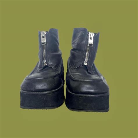 UNIF Women S Black Boots Depop