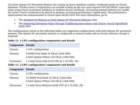 Scaling Up Db Analytic Workloads Using Intel Optane Dc Persistent
