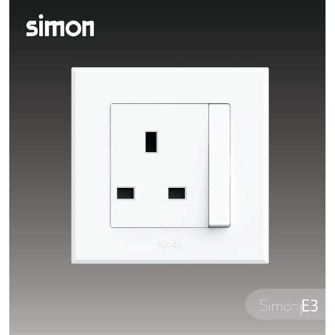Simon E3 Series 13a Switch Socket Big Rocket Full White Shopee Malaysia