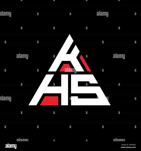 Khs Triangle Letter Logo Design With Triangle Shape Khs Triangle Logo