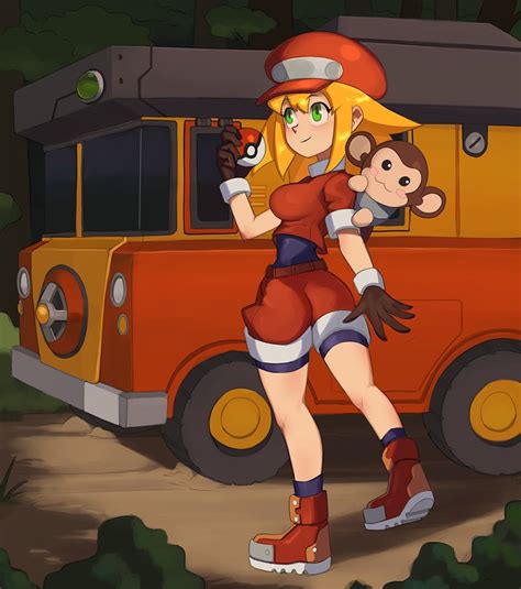 Roll Caskett And Data Mega Man And More Drawn By Barleyshake Danbooru