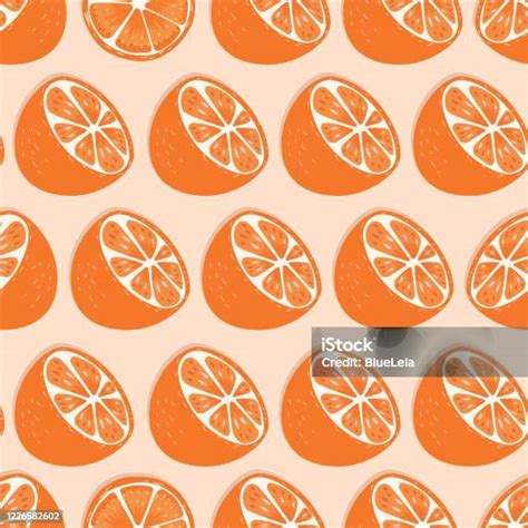 과일 원활한 패턴 오렌지 반쪽과 분홍색 배경에 그림자와 조각 여름 의 활기찬 디자인 이국적인 열대 과일입니다 다채로운 벡터