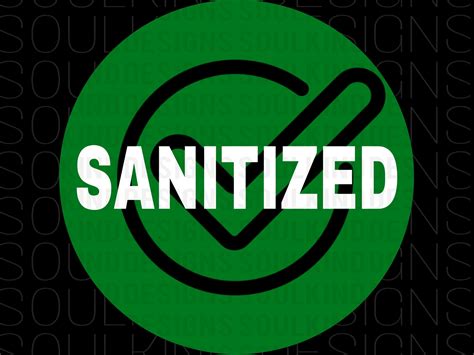 Sanitized Sign Warning COVID Project Sticker Label Design PNG