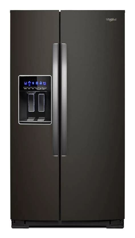 36 Inch Wide Counter Depth Side By Side Refrigerator 21 Cu Ft Black