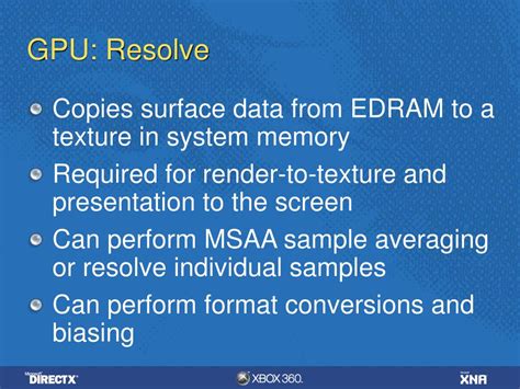 Ppt Next Generation Graphics Programming On Xbox 360 Powerpoint