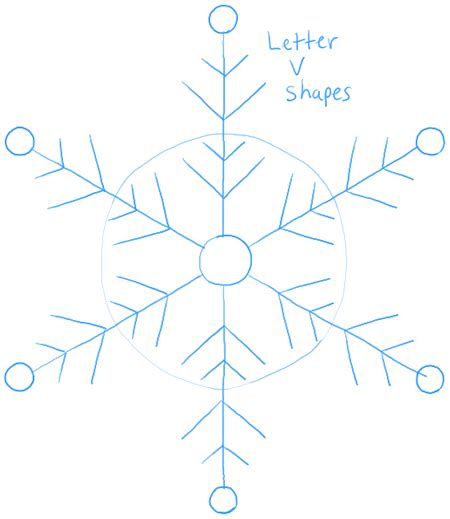 Step Step Snowflakes How To Draw Snowflake With Easy Drawing Lesson