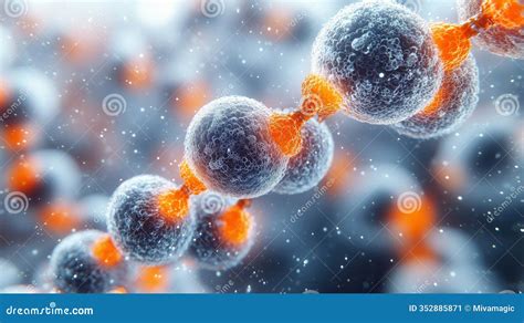 Intricate Molecular Structures Revealing Complex Biological Interactions Stock Image Image Of