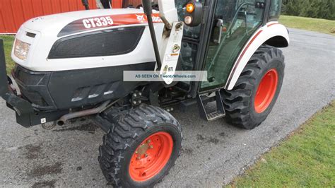 2012 Bobcat Ct335 4x4 Compact Tractor W Loader And Cab Hydro Heat A C