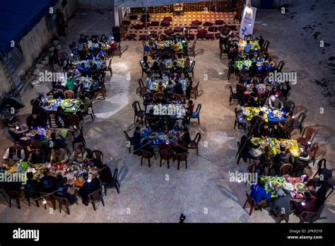 08 April 2023 Syria Idlib A View Of A Mass Iftar For Orphaned