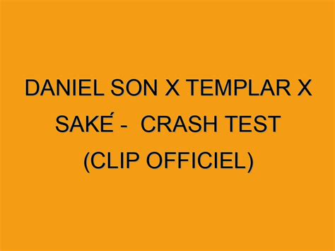 Daniel Son X Templar X Saké Crash Test Clip Officiel Folded Waffle
