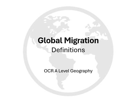 Global Migration Definitions Teaching Resources