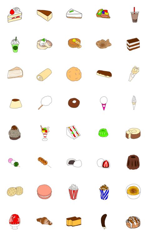 スイーツ大好きな人のための絵文字のline絵文字｜画像、情報など