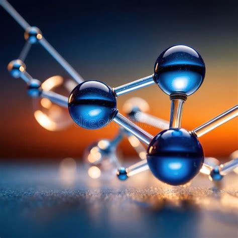 Model Of Molecular Structure Chemistry Representation Of Molecule Stock Illustration