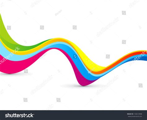 Abstract Colorful Rainbow Wave Background Vector Stock Vector Royalty