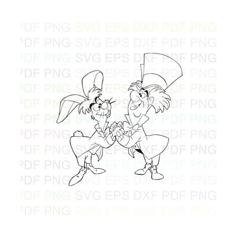 Alicewonderland0023 Outline Svg Dxf Eps Pdf Png Cricut C Inspire