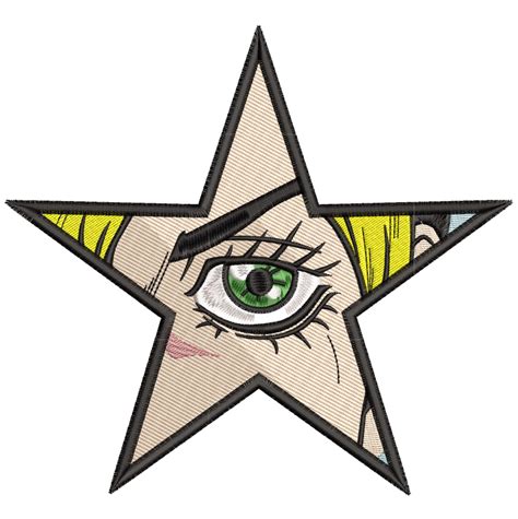 Anime Embroidery Pattern Jolyne Cujoh Star Age Store Design