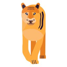 Diseño PNG Y SVG De Raya De Tigre De Piel Plana Para Camisetas