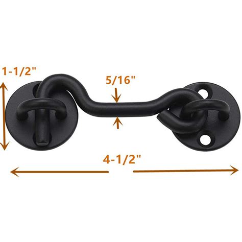 Door Hardware Accessory Easy Lock For Barn Door Black 4 Inch Privacy