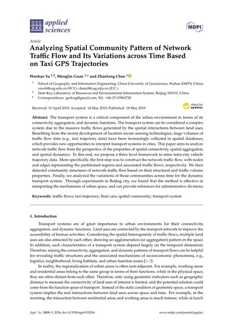 Pdf Analyzing Spatial Community Pattern Of Network Traffic Flow And