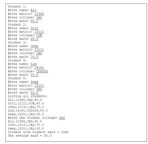 Solved Using The User Defined Class Named Student Write A