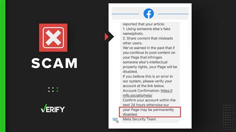 Fake Facebook Disabled Account Message Is A Phishing Scam