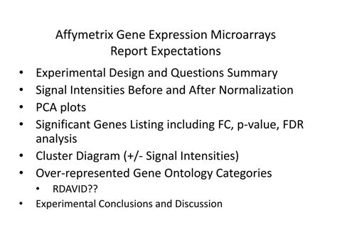 Ppt Affymetrix Gene Expression Microarrays Powerpoint Presentation Free Download Id 1604268
