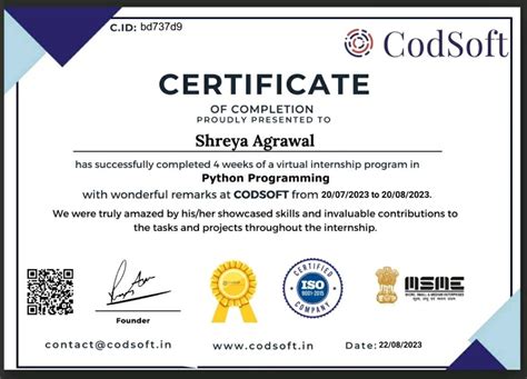 Shreya Agrawal On Linkedin Pythonprogramming Certificationachieved