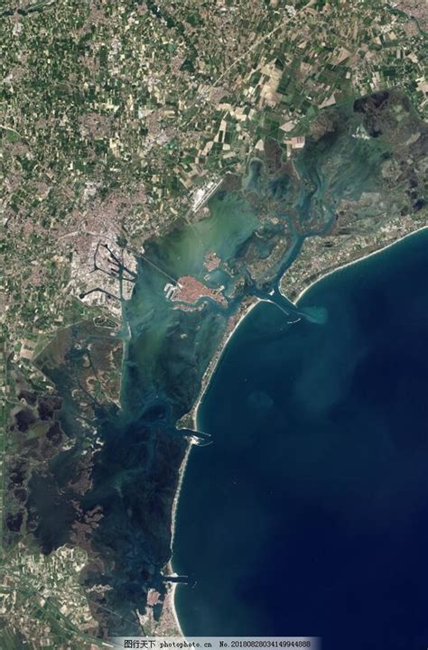 威尼斯高空卫星地图图片 其他 自然风景 图行天下素材网