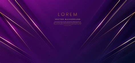 Abstract Elegant Dark Blue And Purple Background With Golden Line And