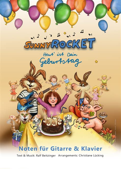 Notenheft Sunny Rocket Heut ist dein Geburtstag Noten für Gitarre
