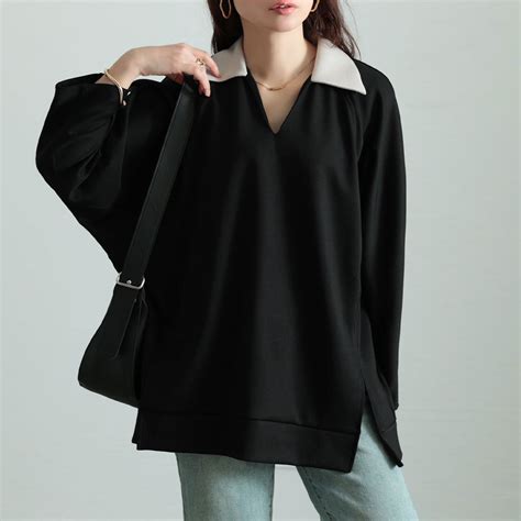 サワアラモード Sawa A La Mode 配色でこなれるドルマンプルオーバー （ブラック） ファッション通販 Magaseekマガシーク