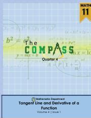 Lesson Tangent Line And Derivative Of A Function Pdf Quarter Mathematics Department