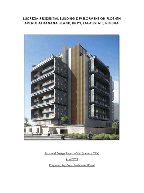 Lucrezia Structural Design Report Verification Of Slab Pdf